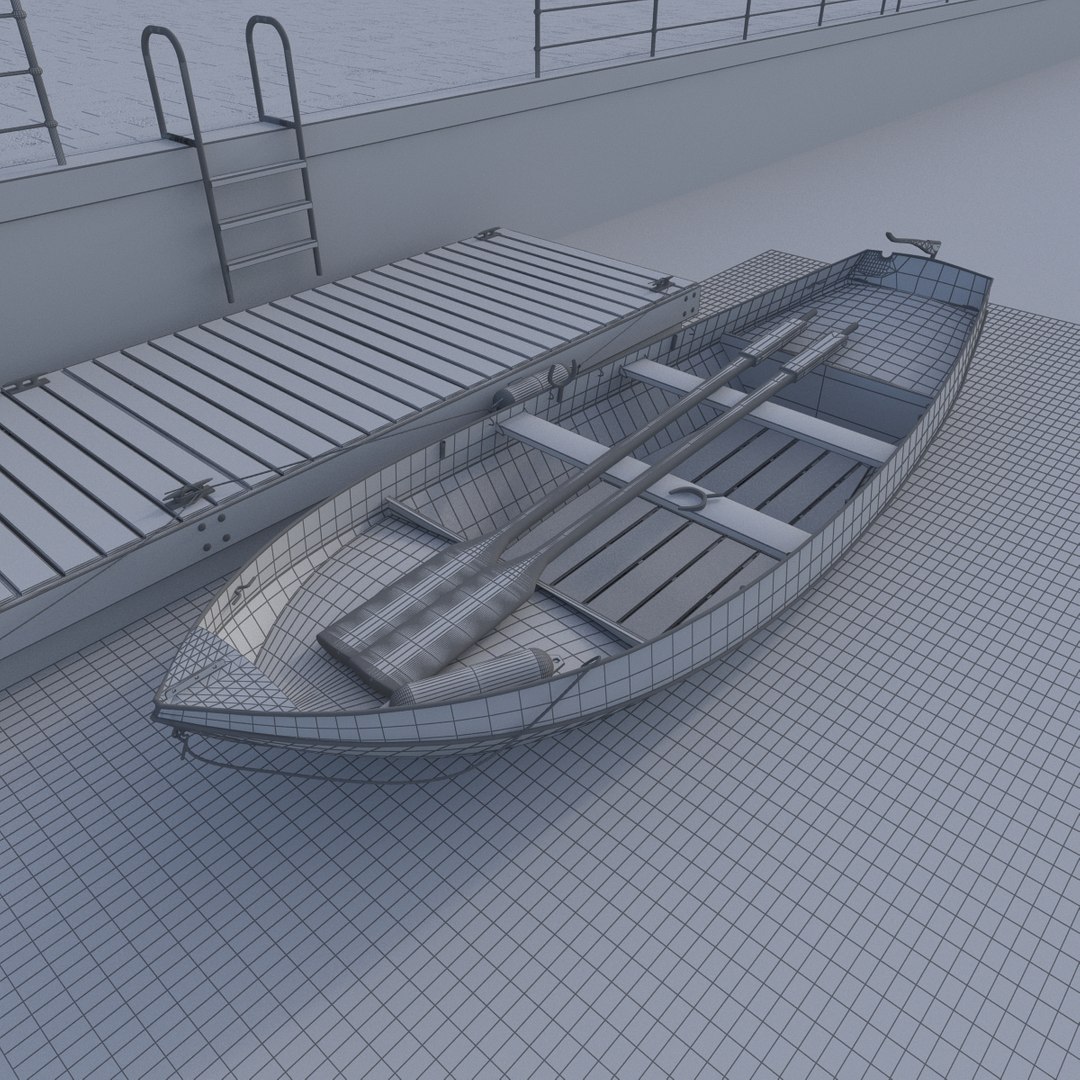 Steel Boat Jetty 3d Max