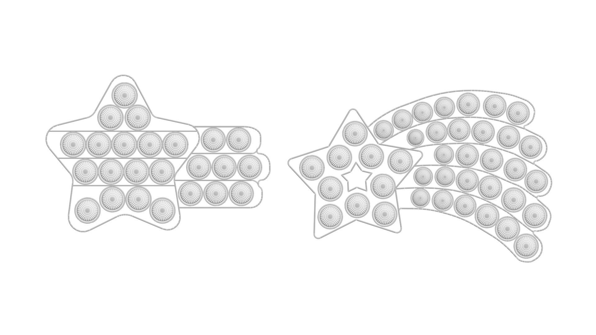 Shooting Stars Pop It Fidget Toys Set 3D - TurboSquid 1773075