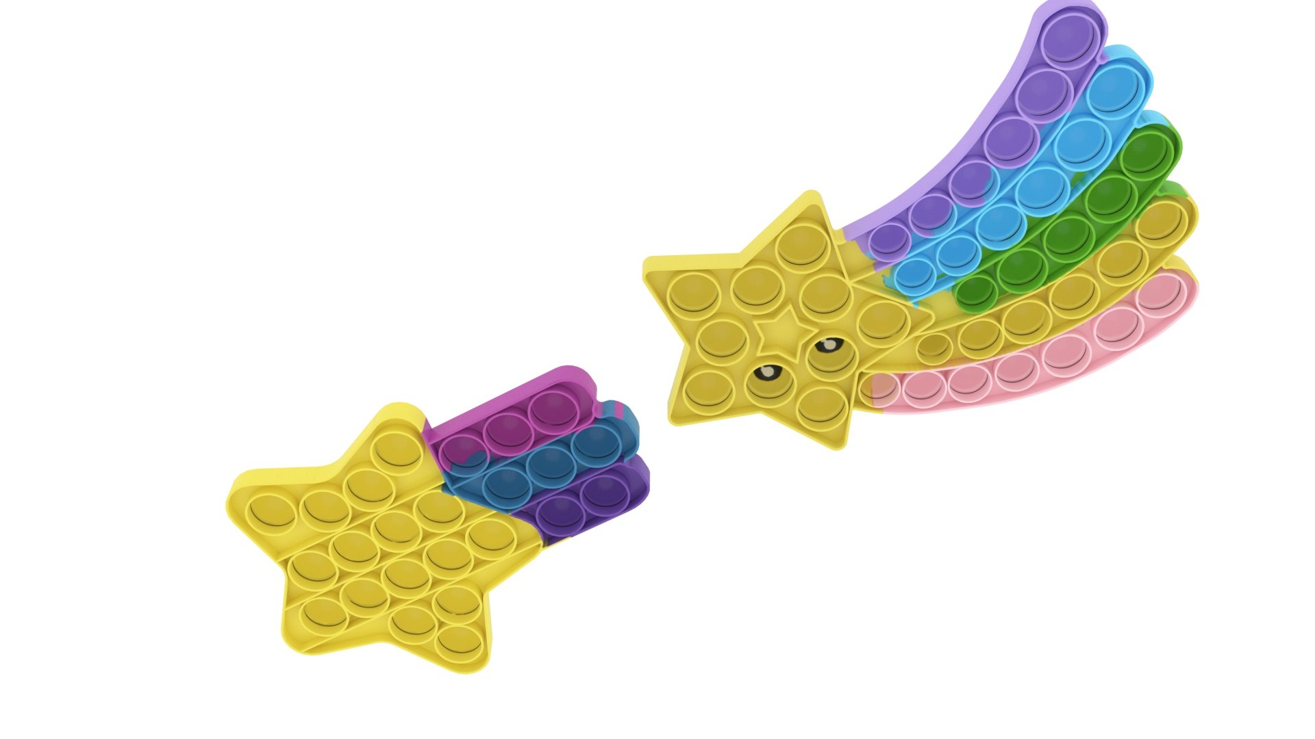 Shooting Stars Pop It Fidget Toys Set 3D - TurboSquid 1773075