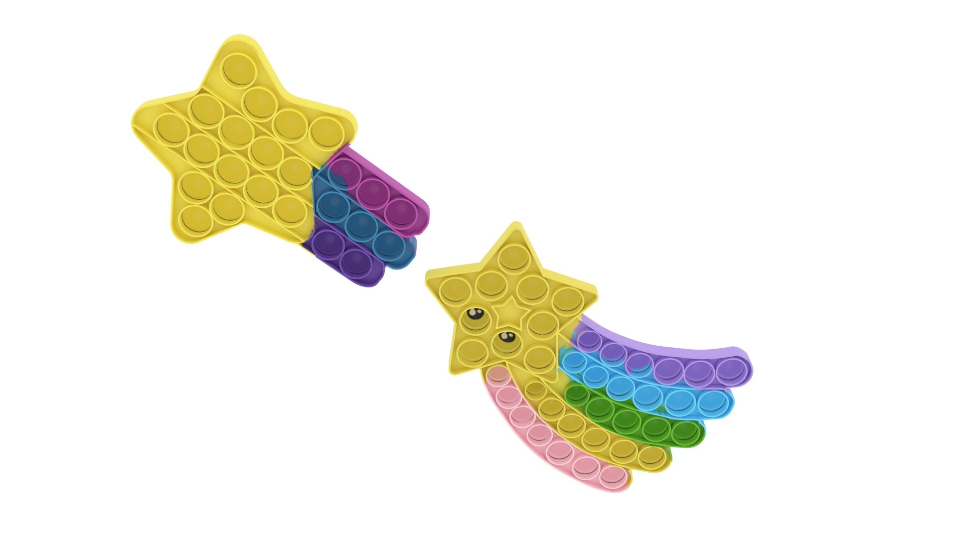 Shooting Stars Pop It Fidget Toys Set 3D - TurboSquid 1773075