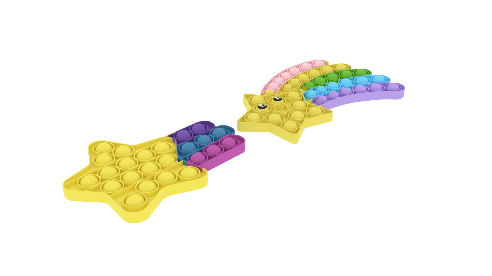 Shooting Stars Pop It Fidget Toys Set 3D - TurboSquid 1773075