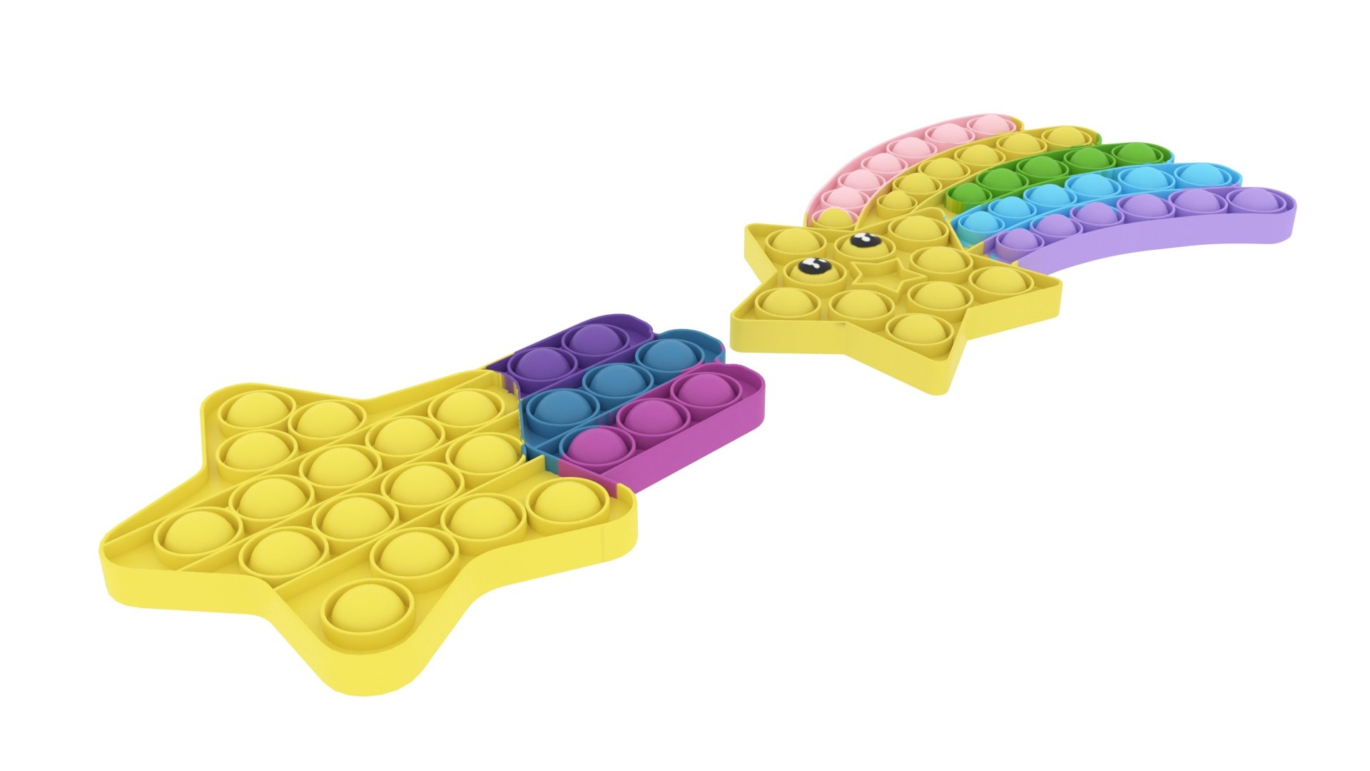 Shooting Stars Pop It Fidget Toys Set 3D - TurboSquid 1773075