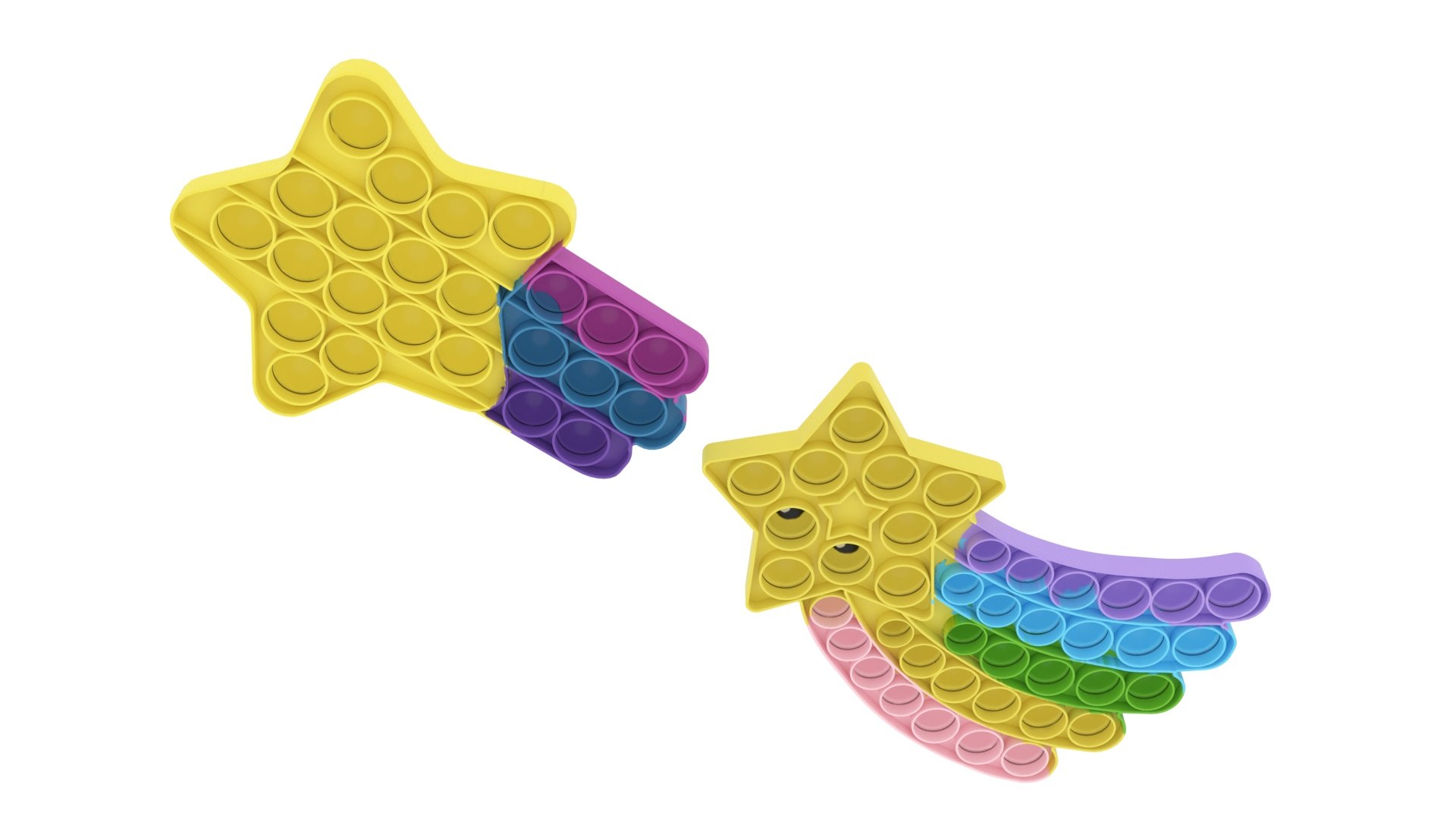 Shooting Stars Pop It Fidget Toys Set 3D - TurboSquid 1773075