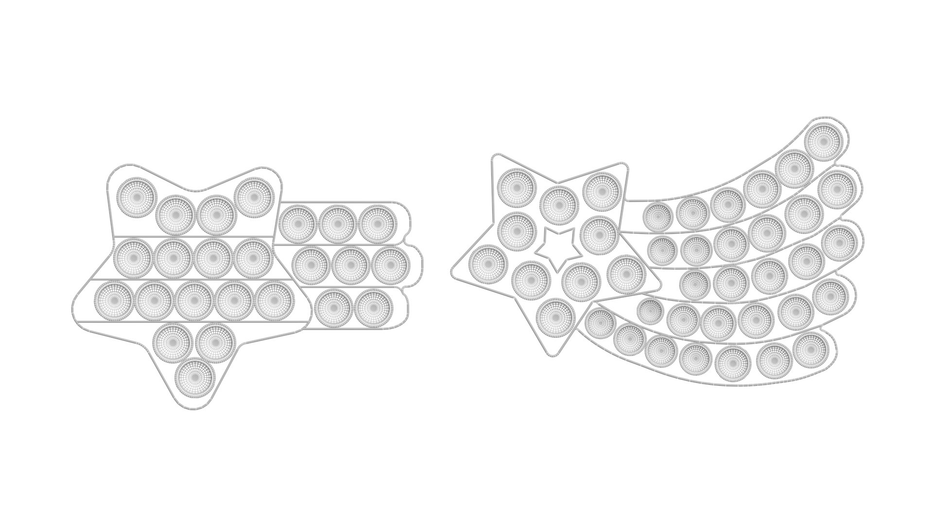 Shooting Stars Pop It Fidget Toys Set 3D - TurboSquid 1773075