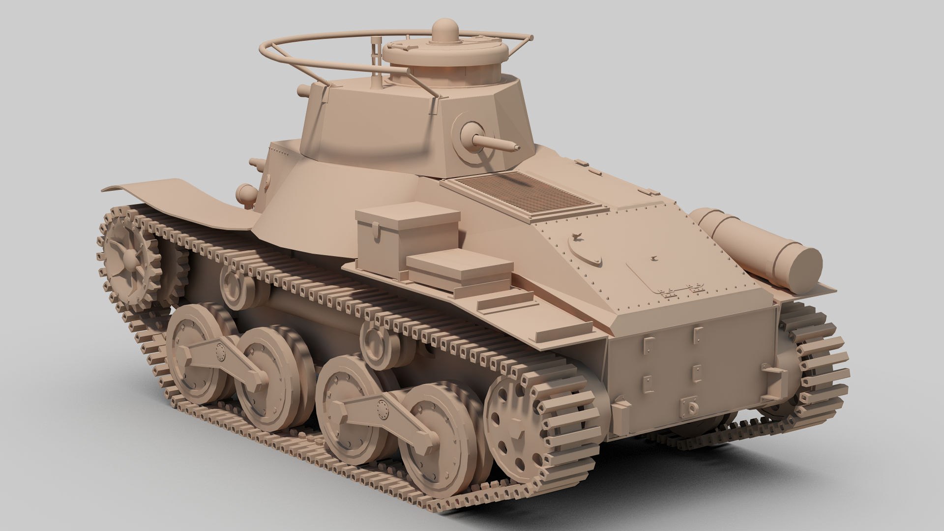 Type 4 Ke Nu Light Tank 3D Model - TurboSquid 2183524