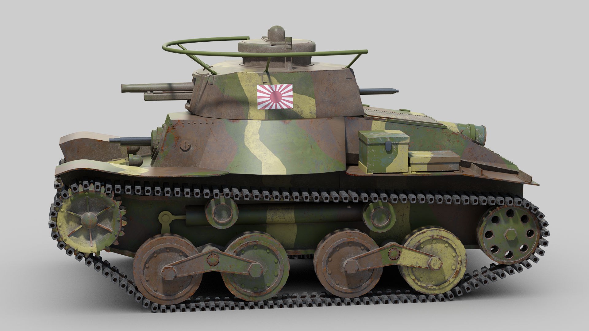 Type 4 Ke Nu Light Tank 3D Model - TurboSquid 2183524
