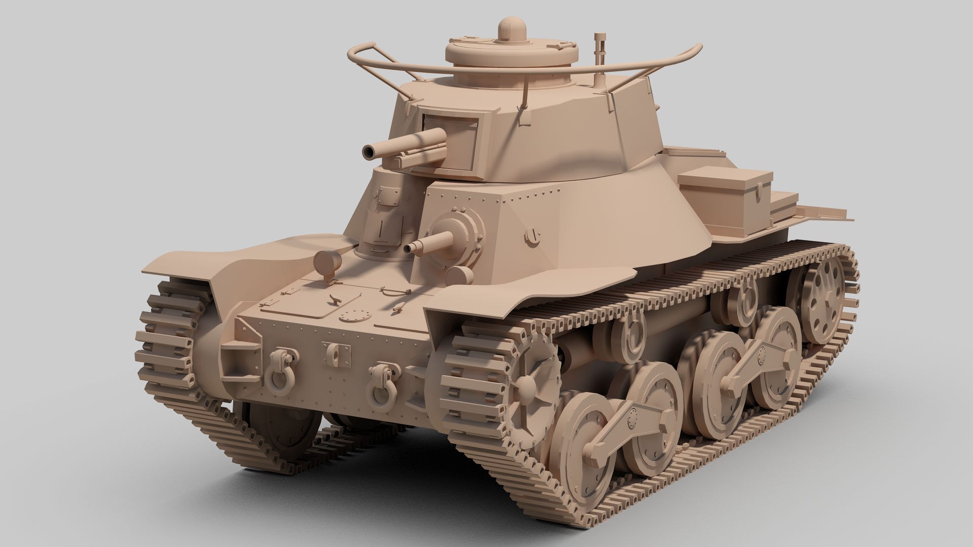Type 4 Ke Nu Light Tank 3D Model - TurboSquid 2183524