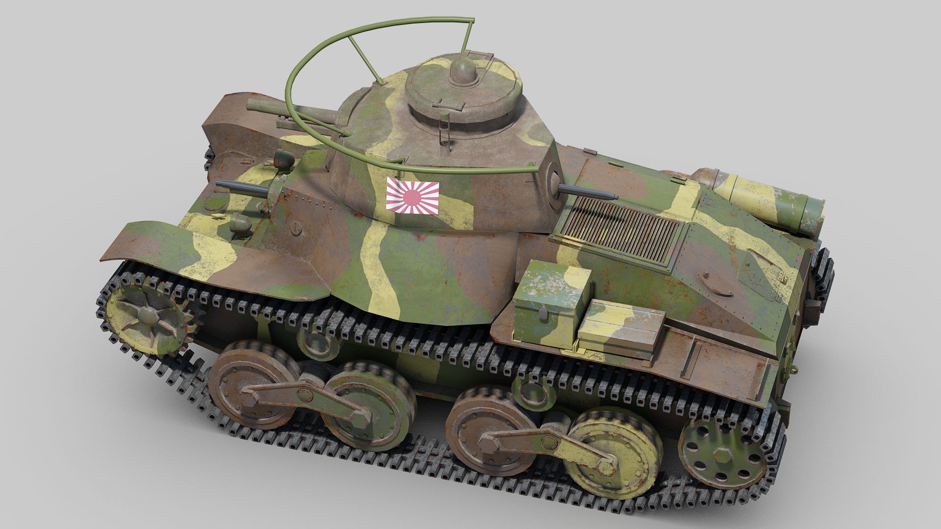 Type 4 Ke Nu Light Tank 3D Model - TurboSquid 2183524