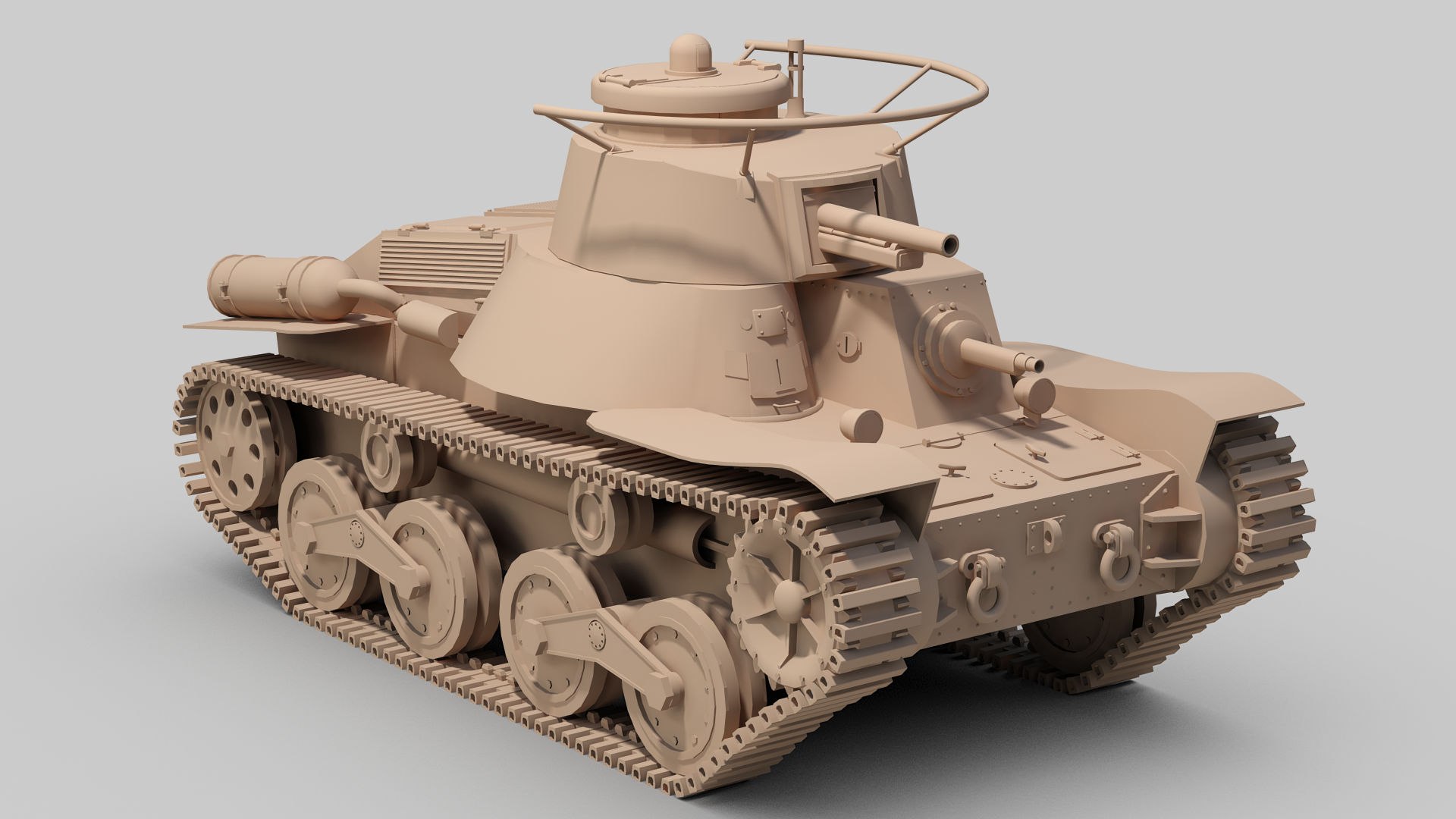 Type 4 Ke Nu Light Tank 3D Model - TurboSquid 2183524