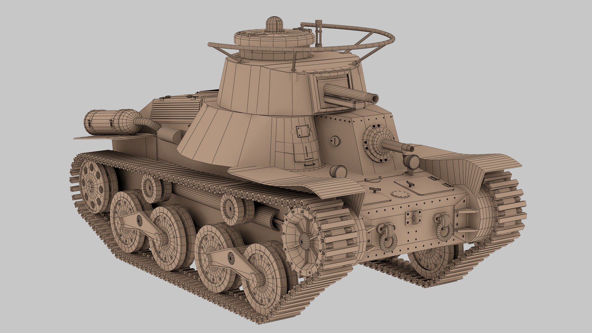 Type 4 Ke Nu Light Tank 3D Model - TurboSquid 2183524