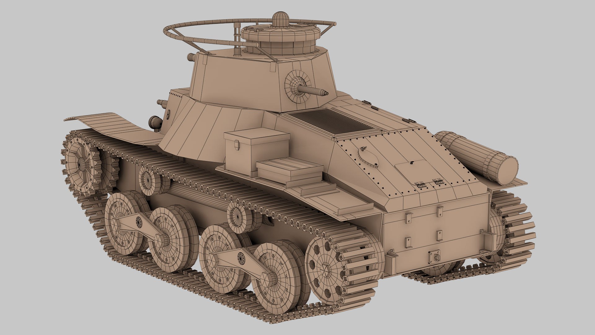 Type 4 Ke Nu Light Tank 3D Model - TurboSquid 2183524
