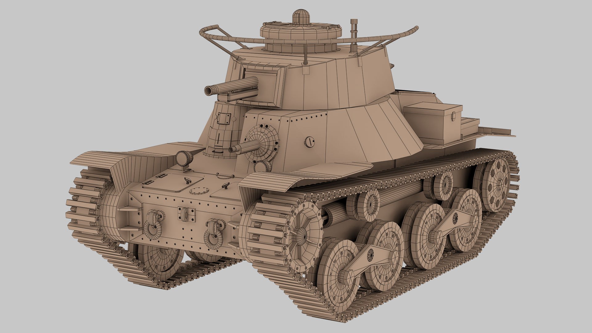 Type 4 Ke Nu Light Tank 3D Model - TurboSquid 2183524