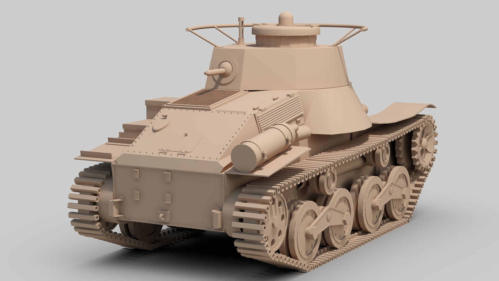 Type 4 Ke Nu Light Tank 3D Model - TurboSquid 2183524