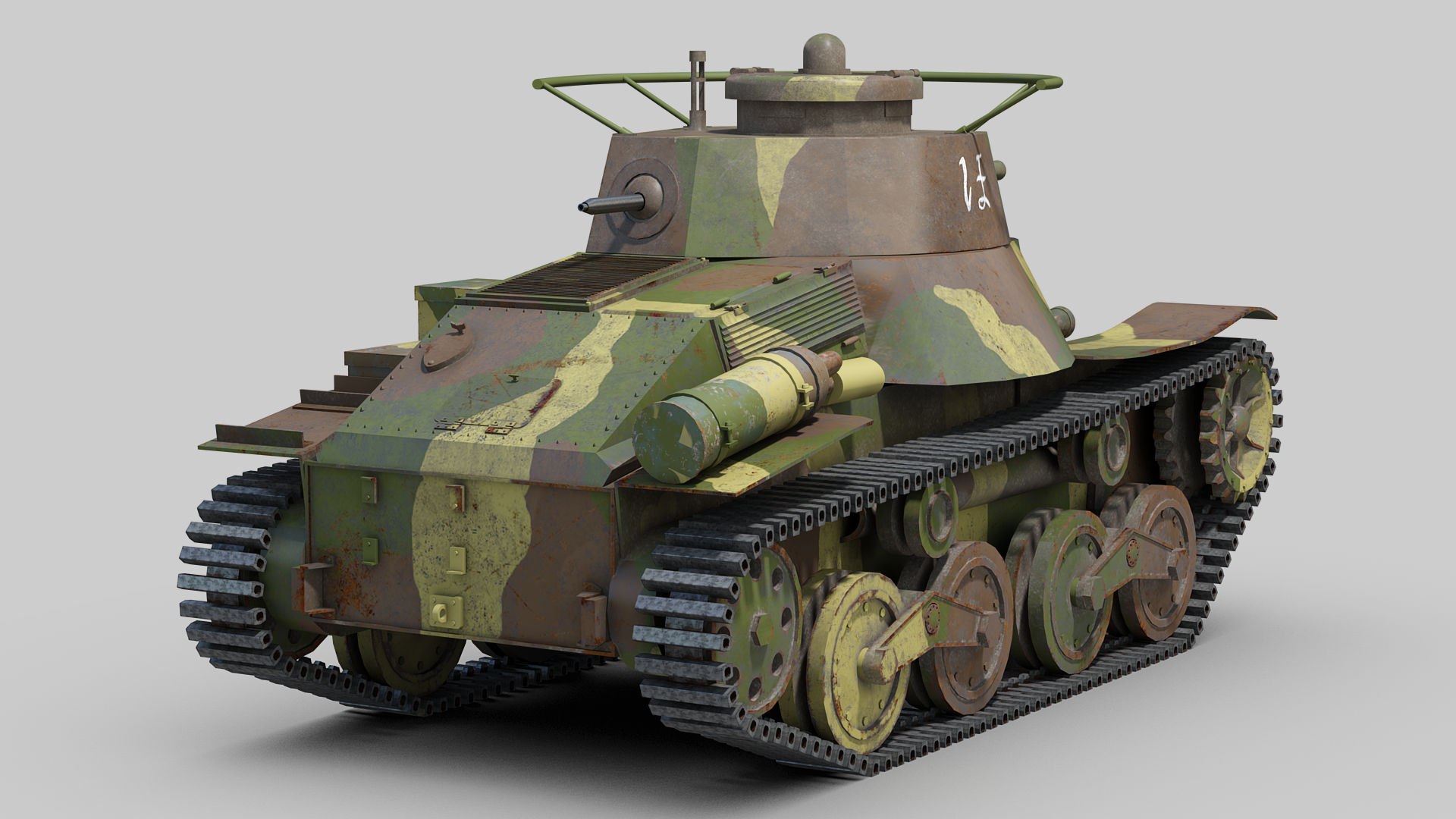 Type 4 Ke Nu Light Tank 3D Model - TurboSquid 2183524
