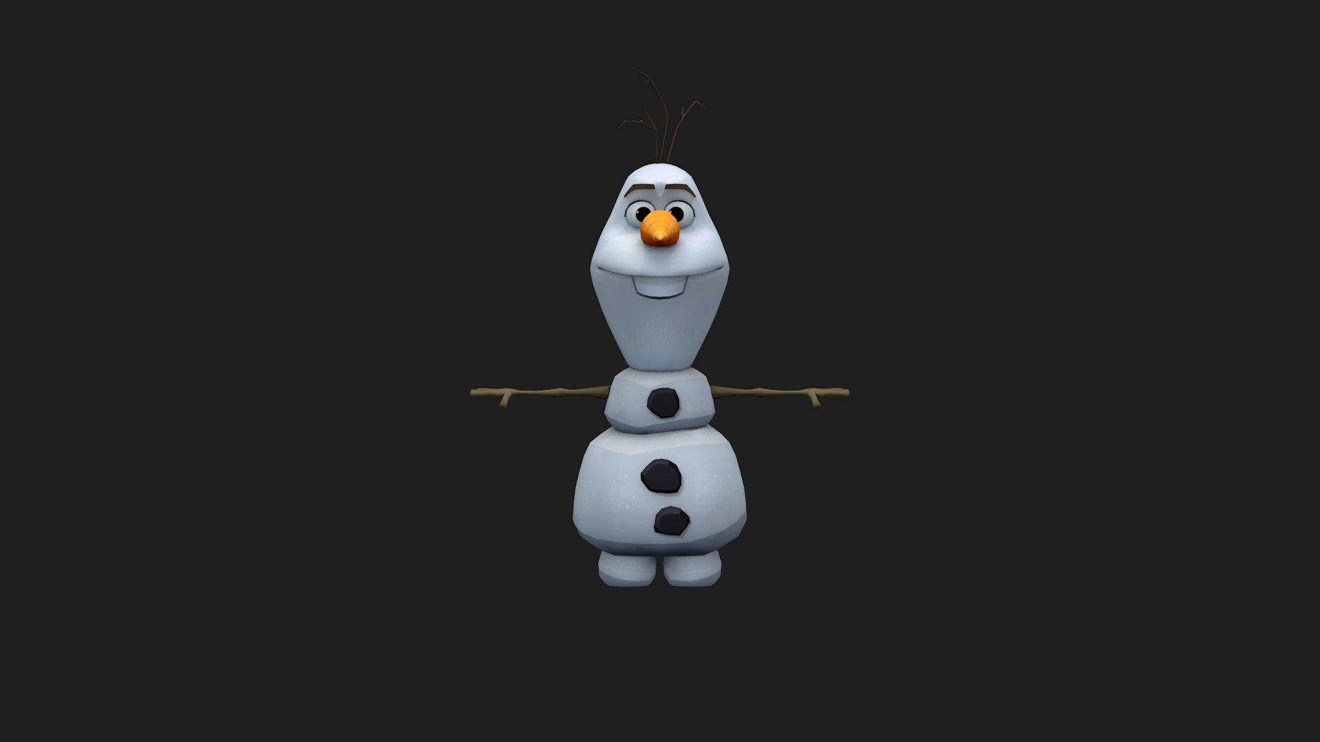 3D Model Olaf Frozen - TurboSquid 1846153
