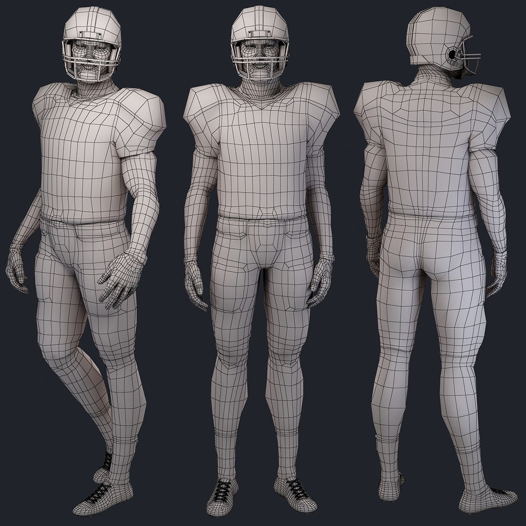 Football Player Character Rigging C4d
