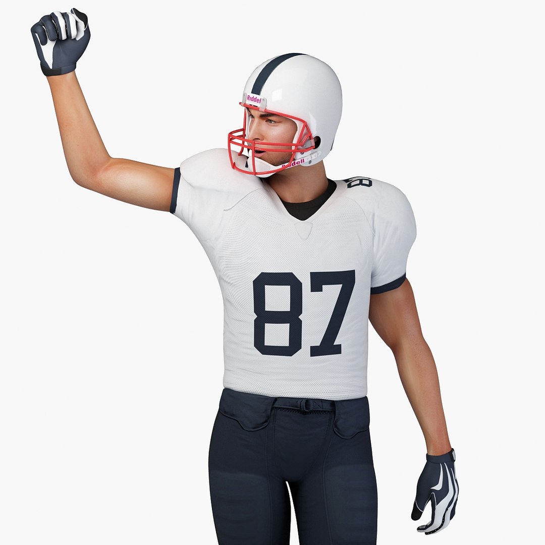 football player character rigging c4d
