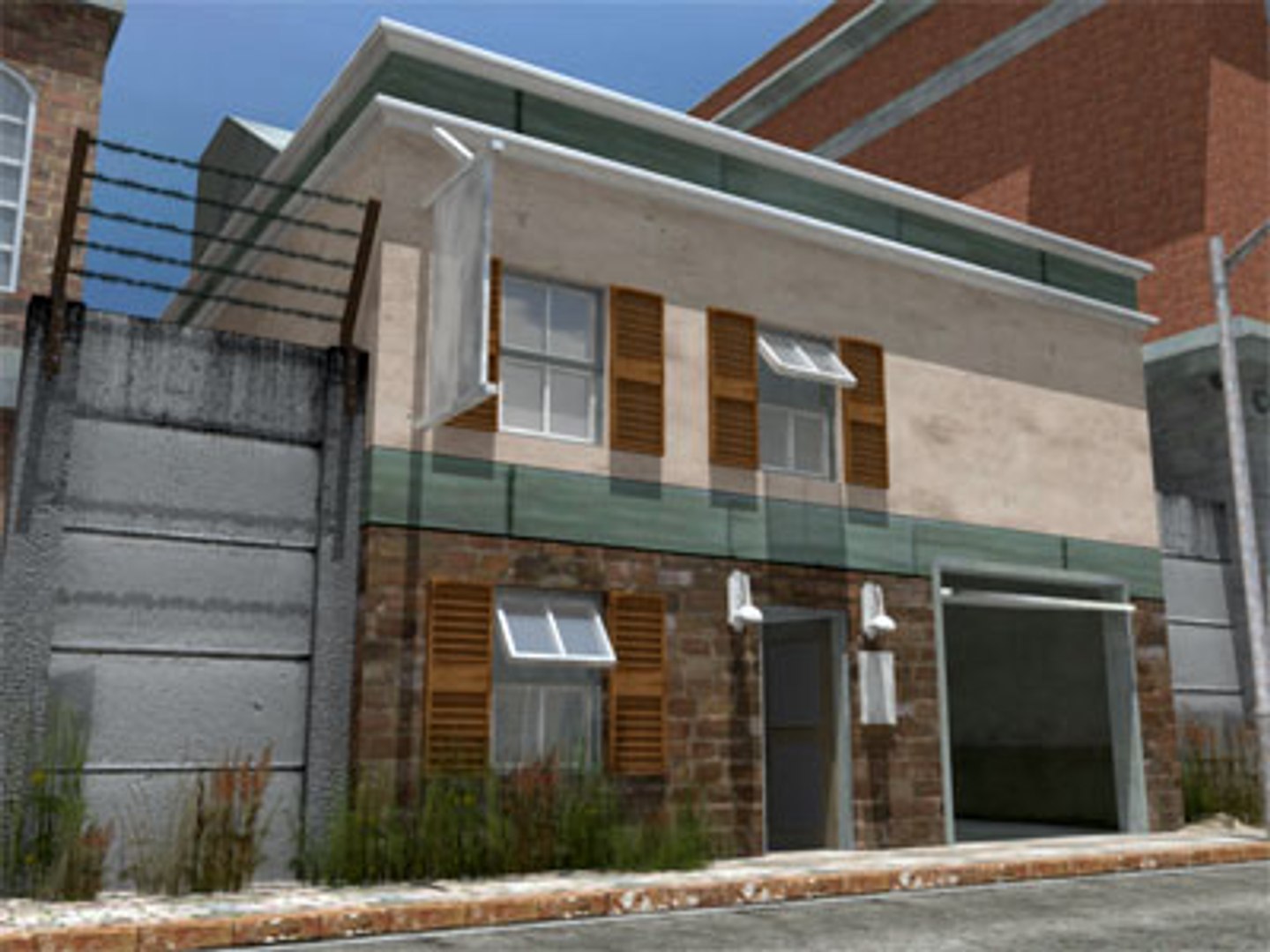 Security Building 3d Model
