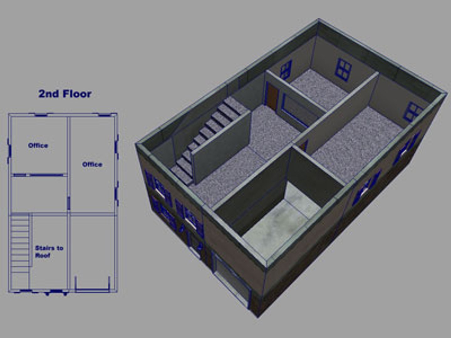 Security Building 3d Model