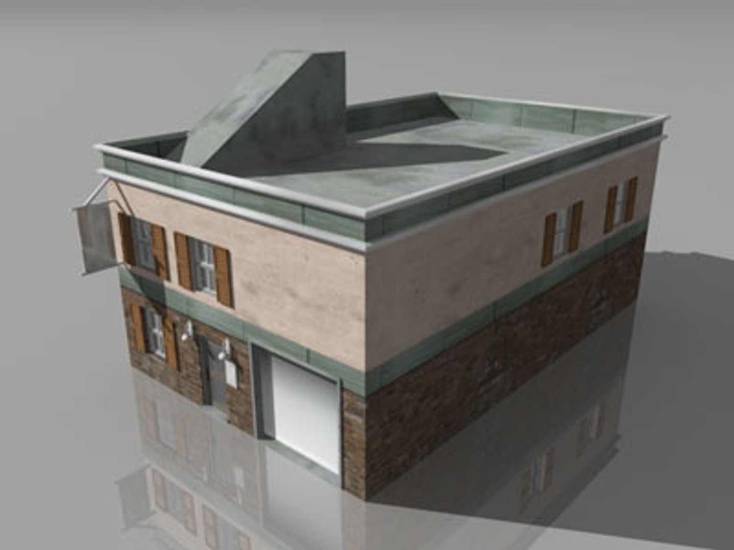 Security Building 3d Model