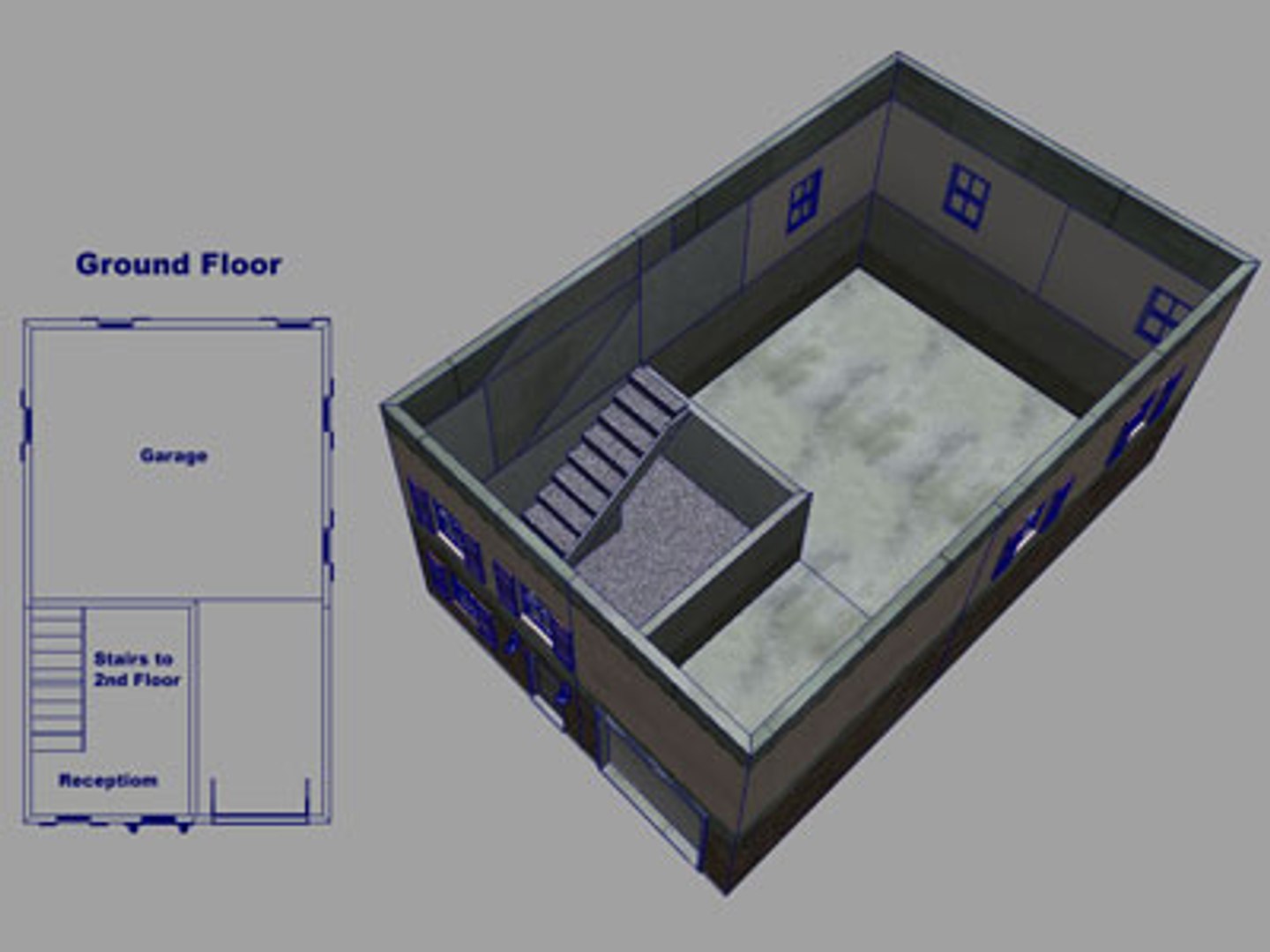 Security Building 3d Model