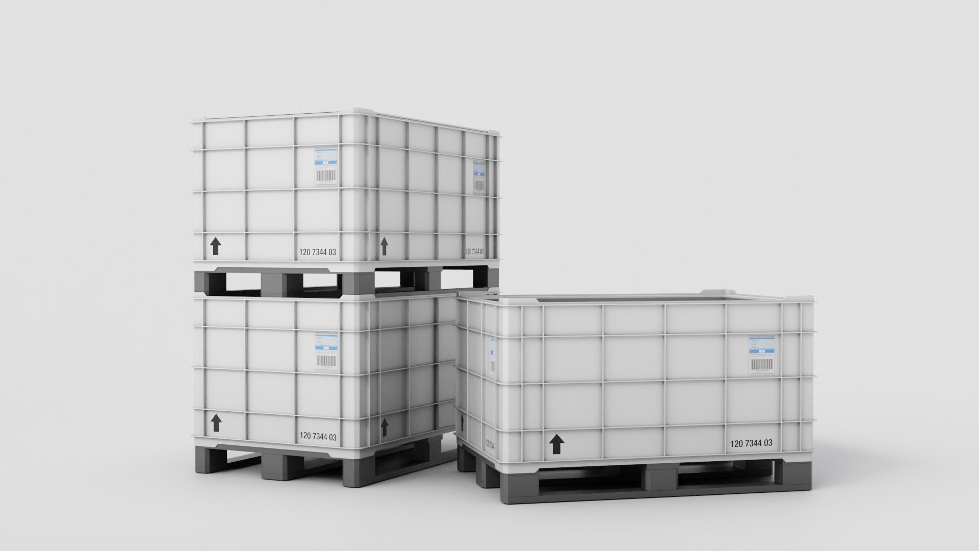 Industrial Plastic Container Or Box M 3D Model - TurboSquid 2056387