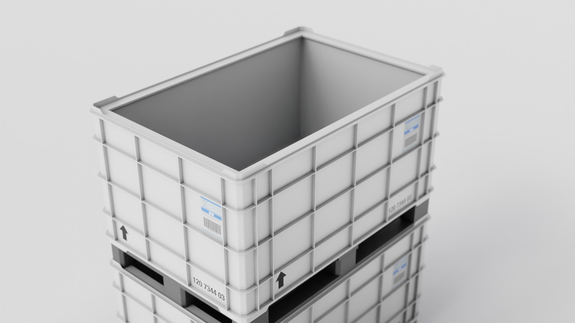 Industrial Plastic Container Or Box M 3D Model - TurboSquid 2056387