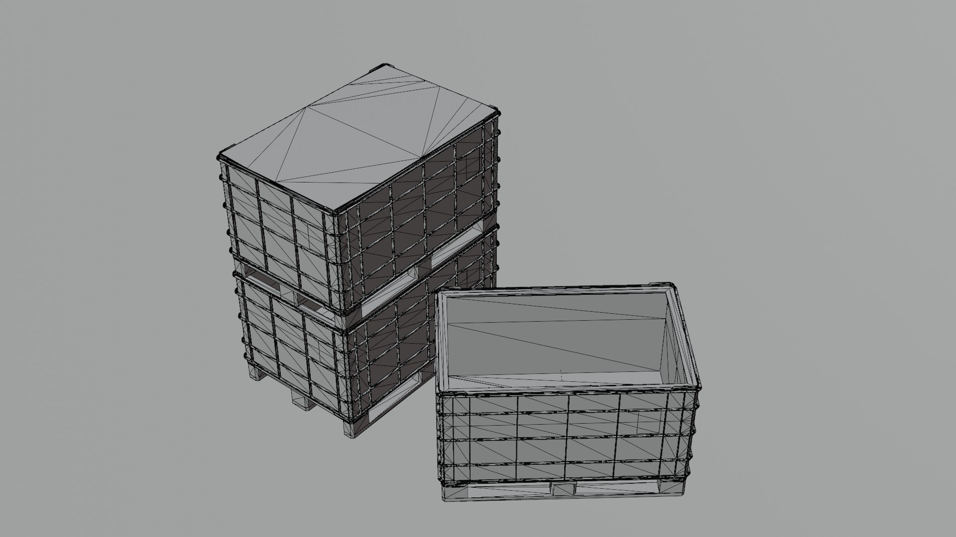 Industrial Plastic Container Or Box M 3D Model - TurboSquid 2056387