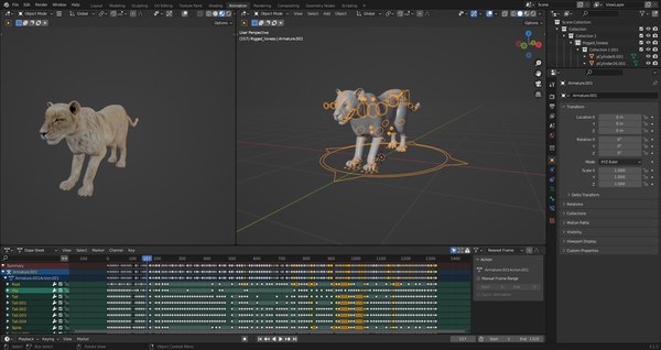 modelo 3d Fur Lioness Rigged y Animación en Unity - TurboSquid 2034254
