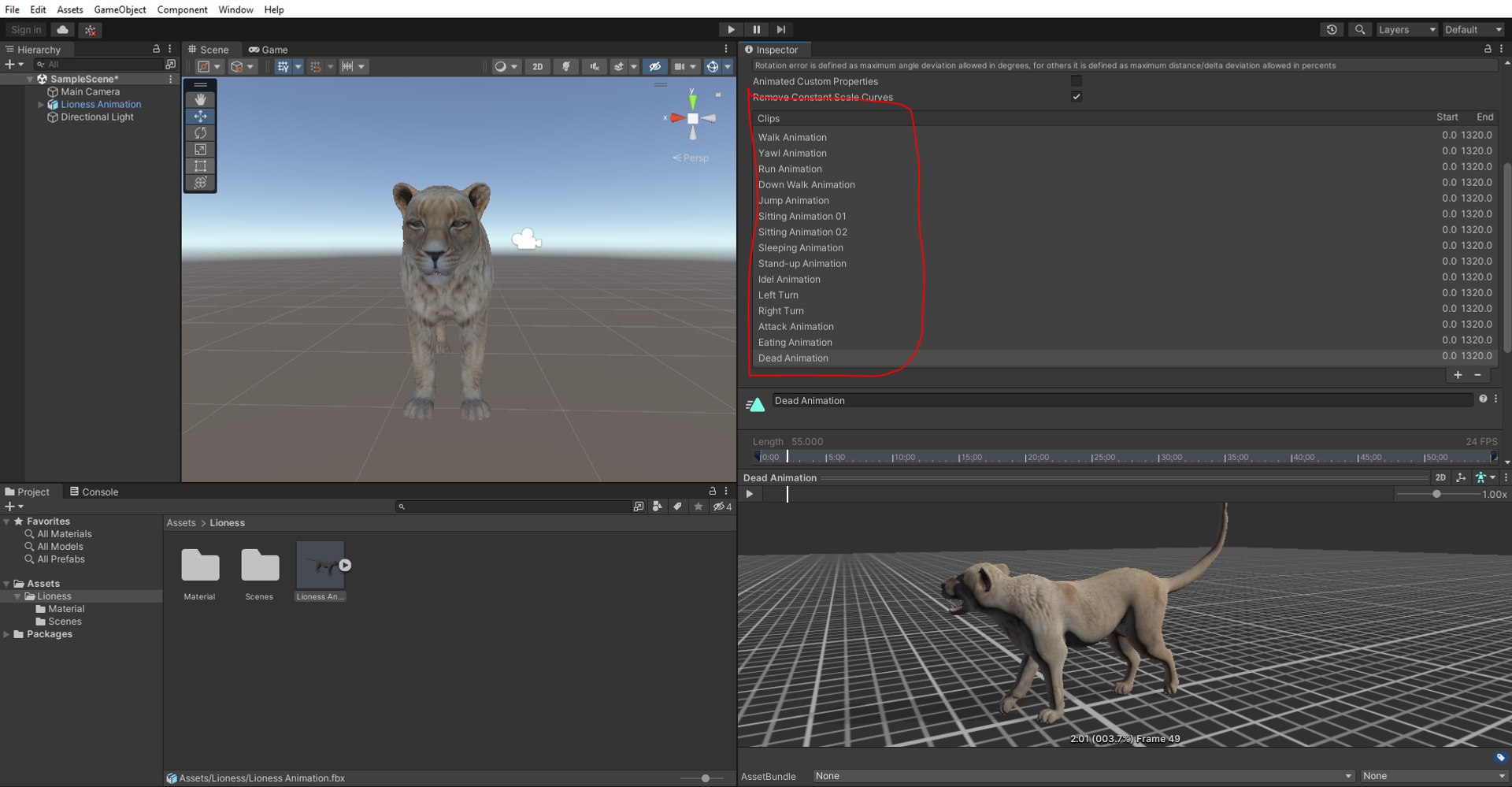 3D Fur Lioness Rigged and Animation in Unity - TurboSquid 2034254