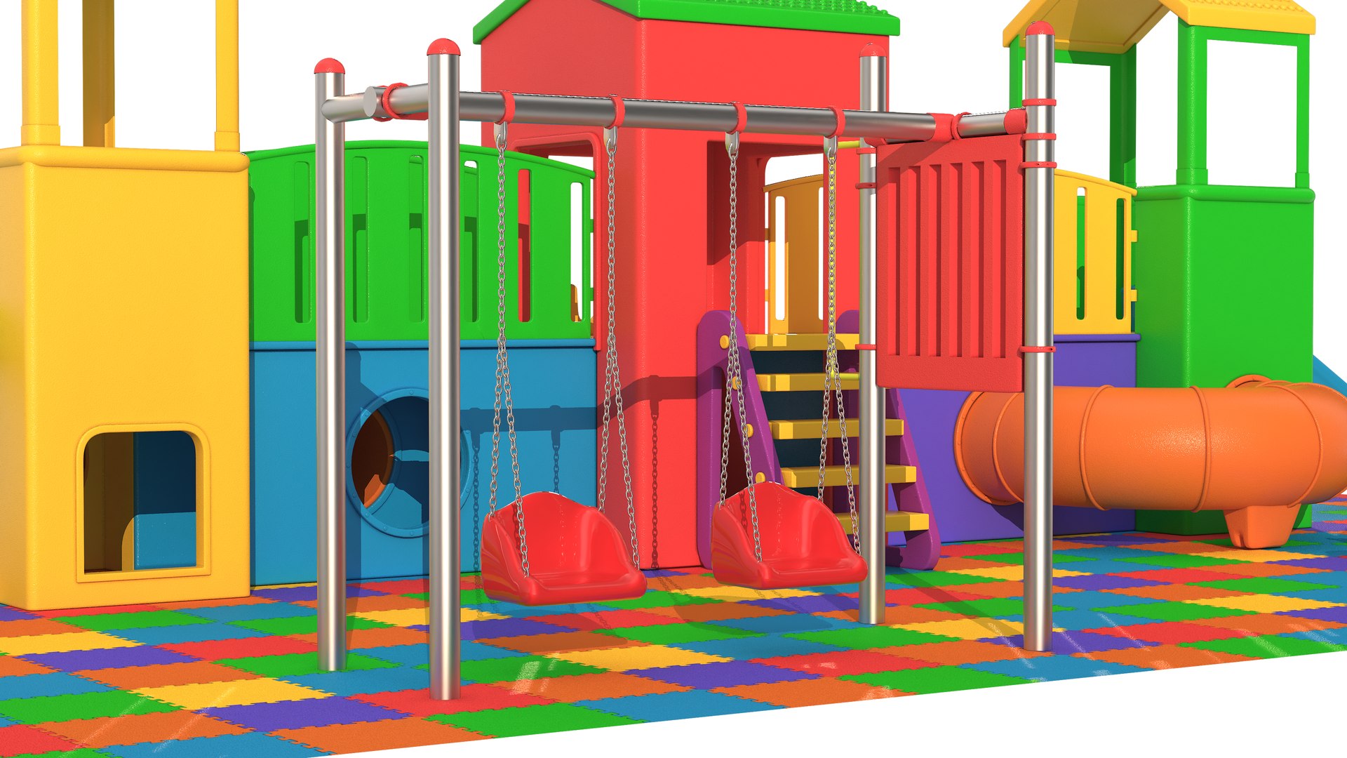 Large Children Playground Complex 3D - TurboSquid 2295231