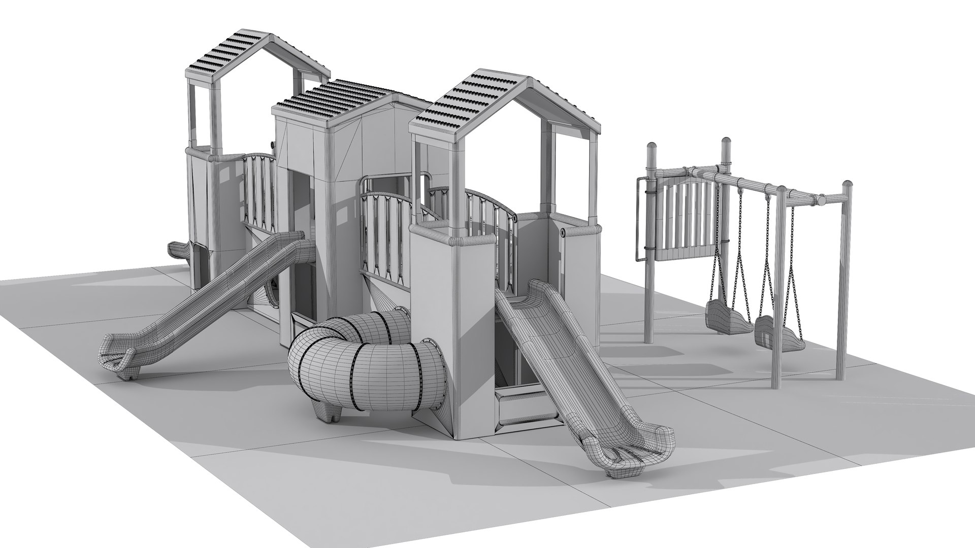 Large Children Playground Complex 3D - TurboSquid 2295231