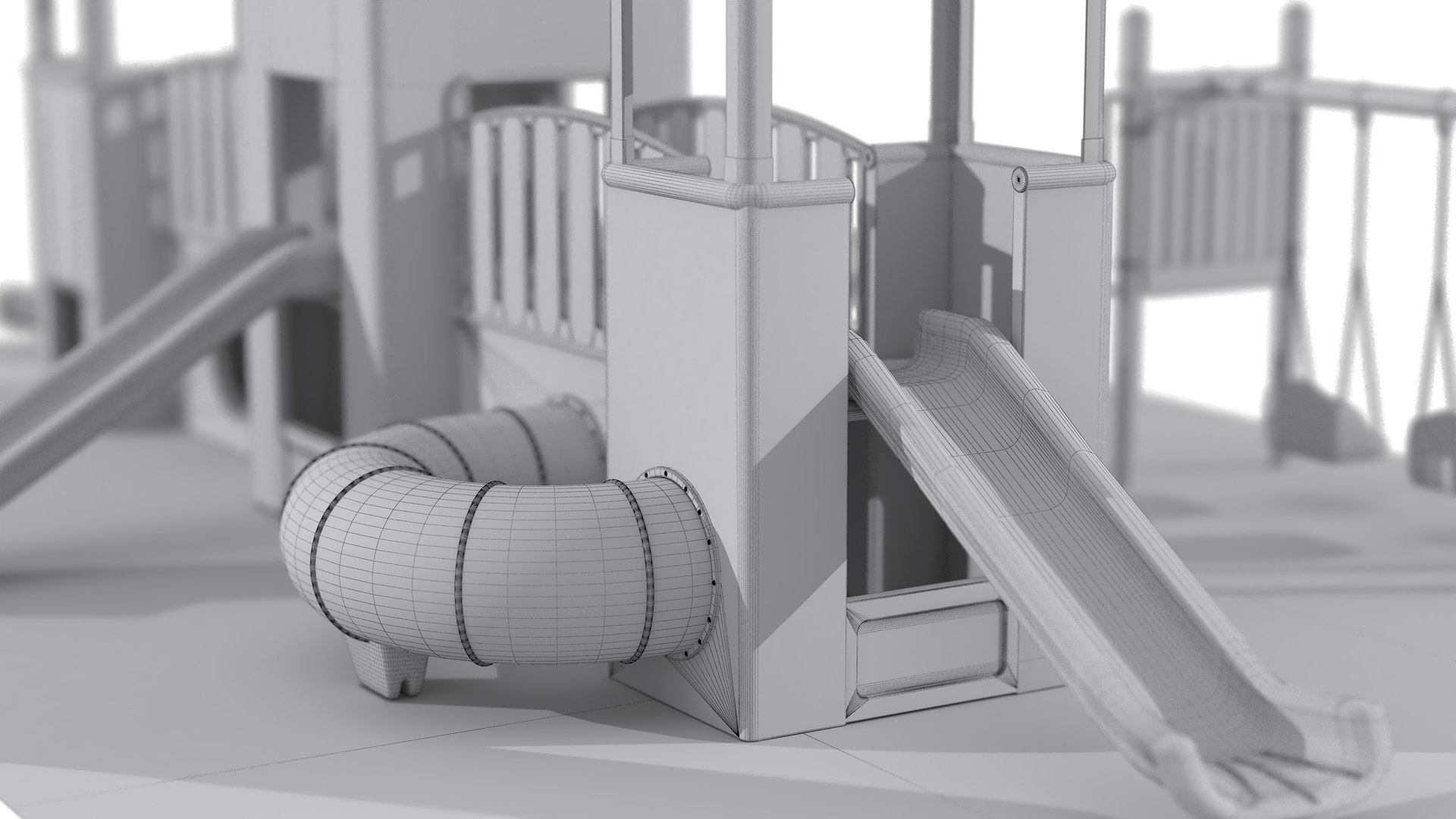 Large Children Playground Complex 3D - TurboSquid 2295231