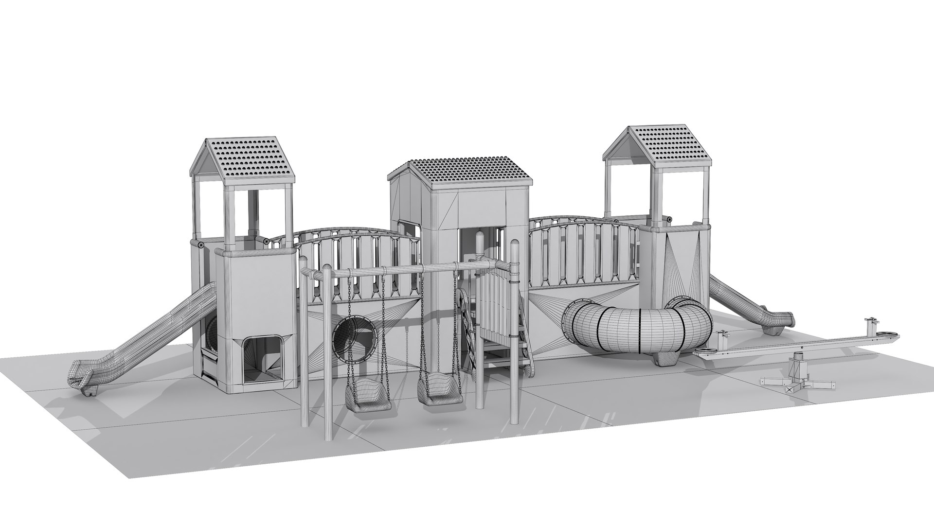 Large Children Playground Complex 3D - TurboSquid 2295231