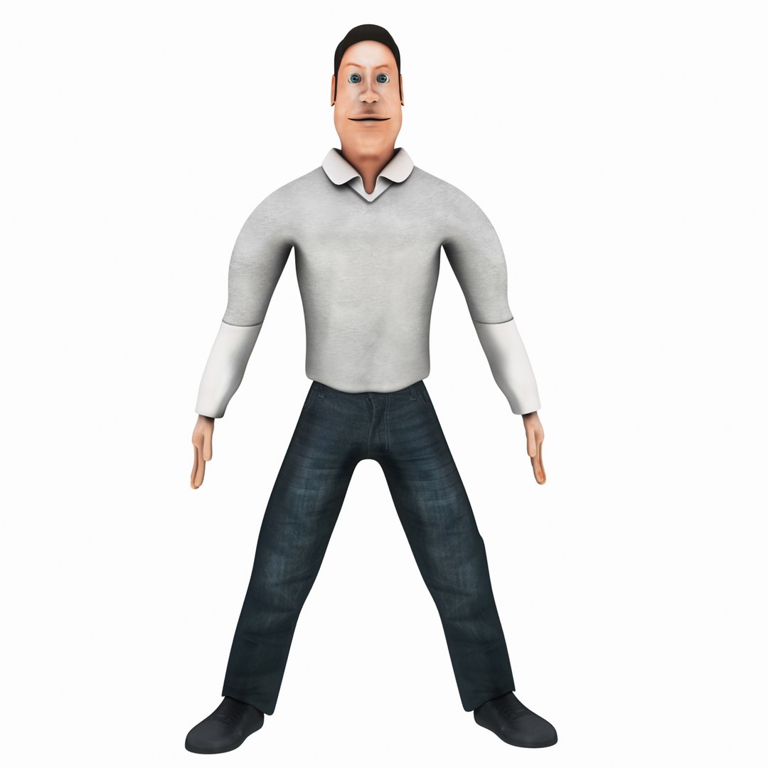 Man Cartoon Model - TurboSquid 1296474
