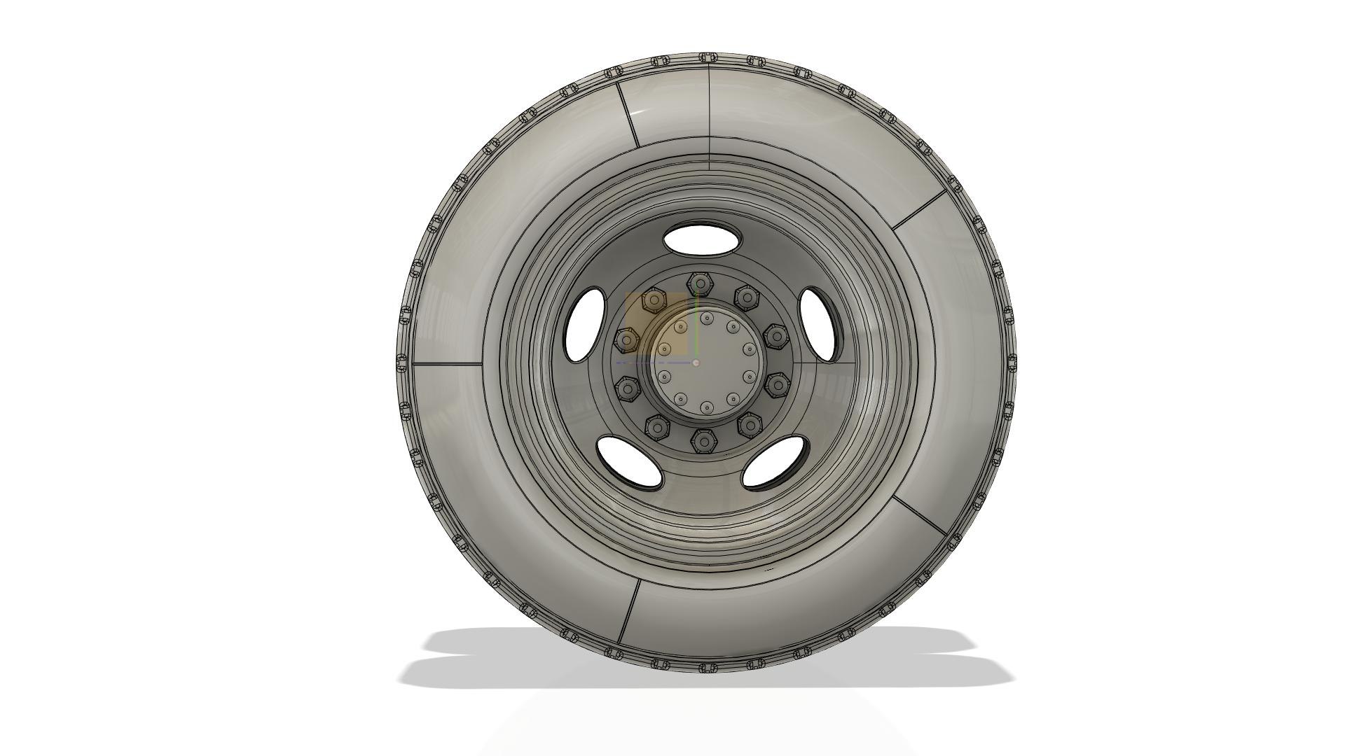 3D Heavy Truck Rear Wheels Model - TurboSquid 1906783