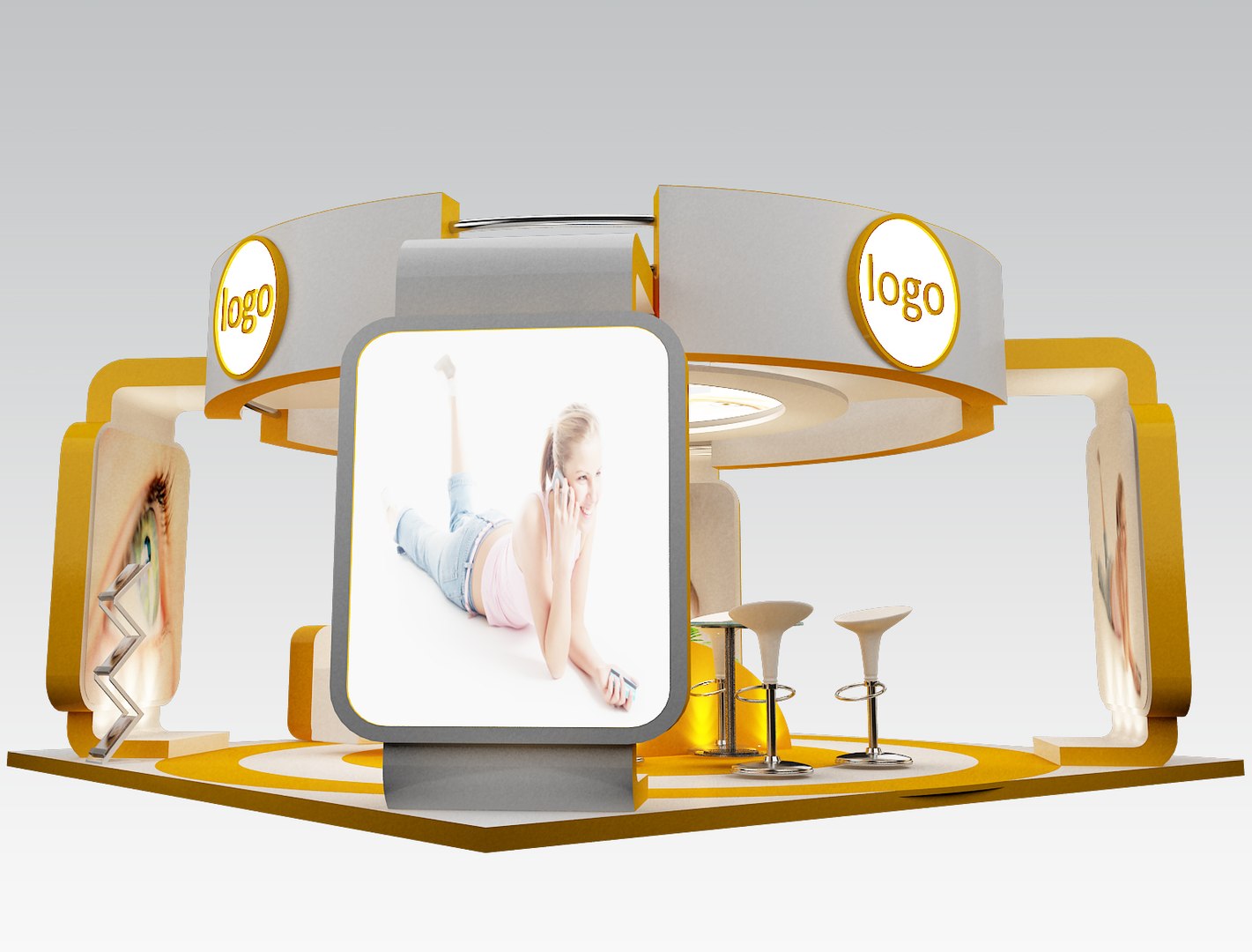 3D Model Stand Exhibition Booth - TurboSquid 1519232