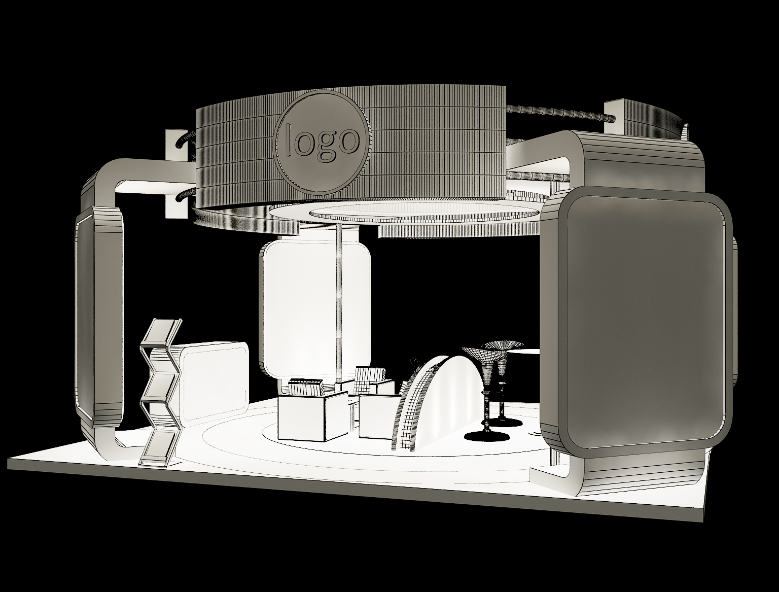 3D model stand exhibition booth - TurboSquid 1519232