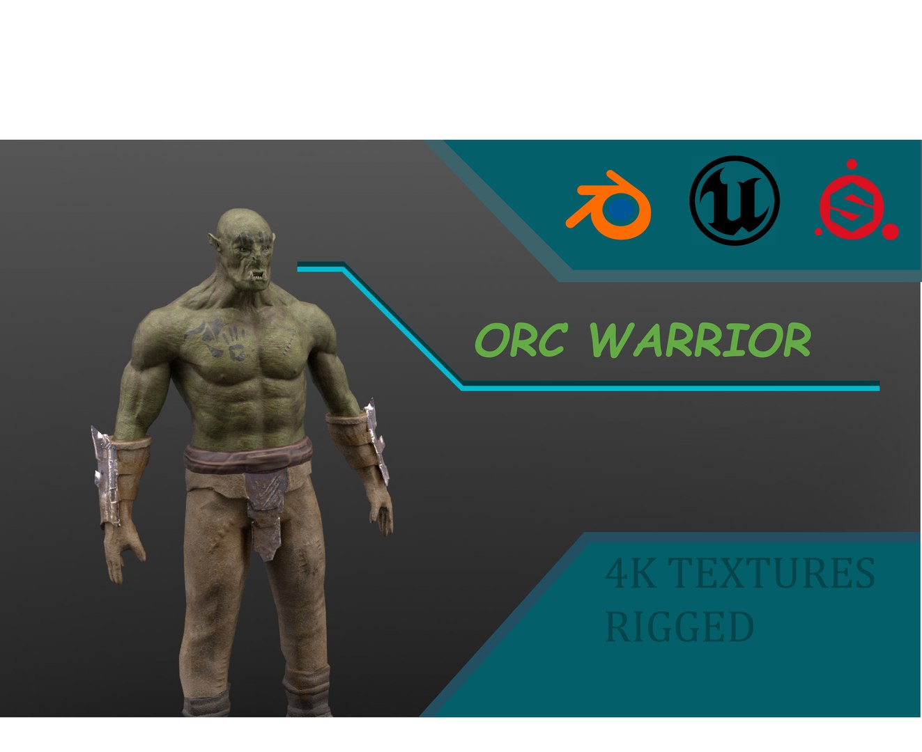 3D Orc Warrior PBR 4k Textures Model - TurboSquid 1803582