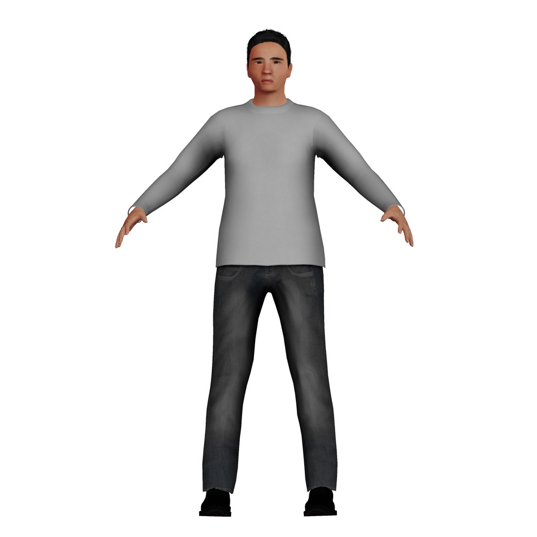 Adult Asian Man 3D - TurboSquid 1573251