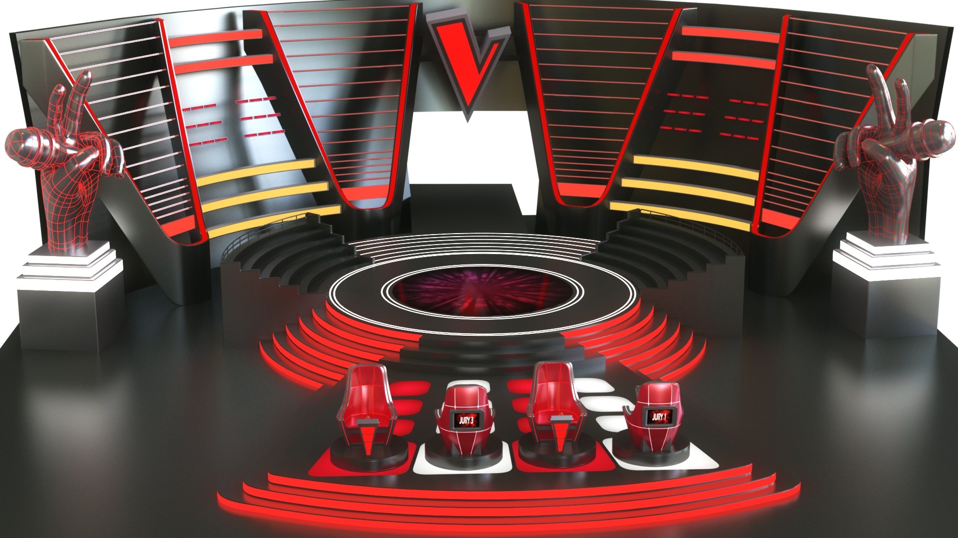 3D The Voice Stage 2 Model - TurboSquid 1717588