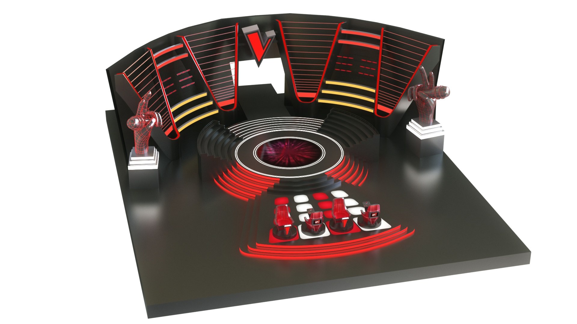 3D The Voice Stage 2 Model - TurboSquid 1717588