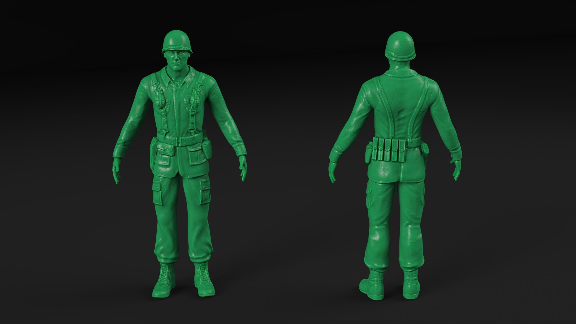3D Green Toy Soldier Model - TurboSquid 2184717