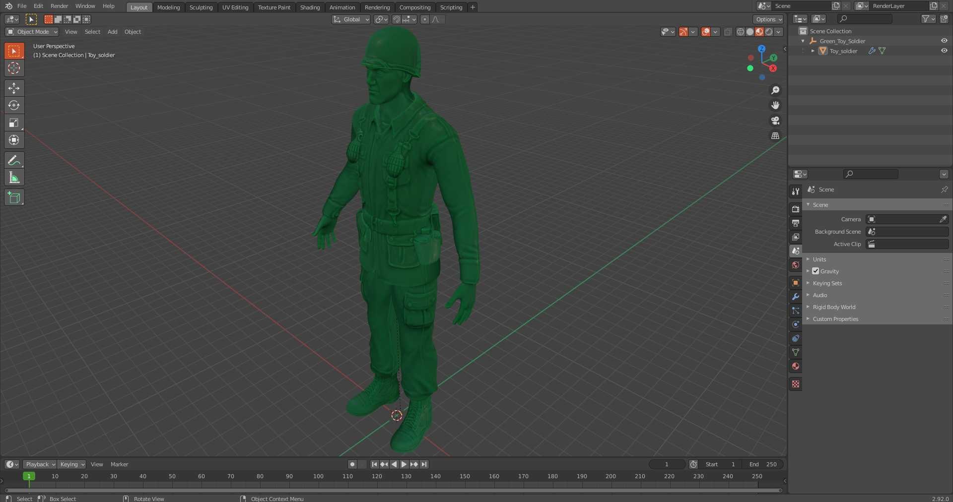 3D Green Toy Soldier Model - TurboSquid 2184717