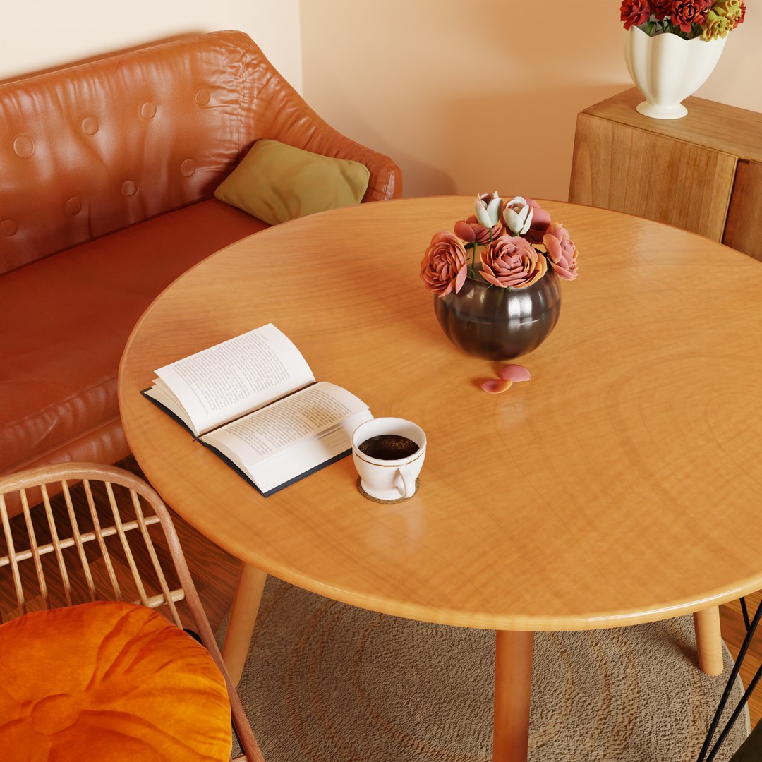 3D Model Dining Room Table Set - Cozy Mornings - TurboSquid 1990697