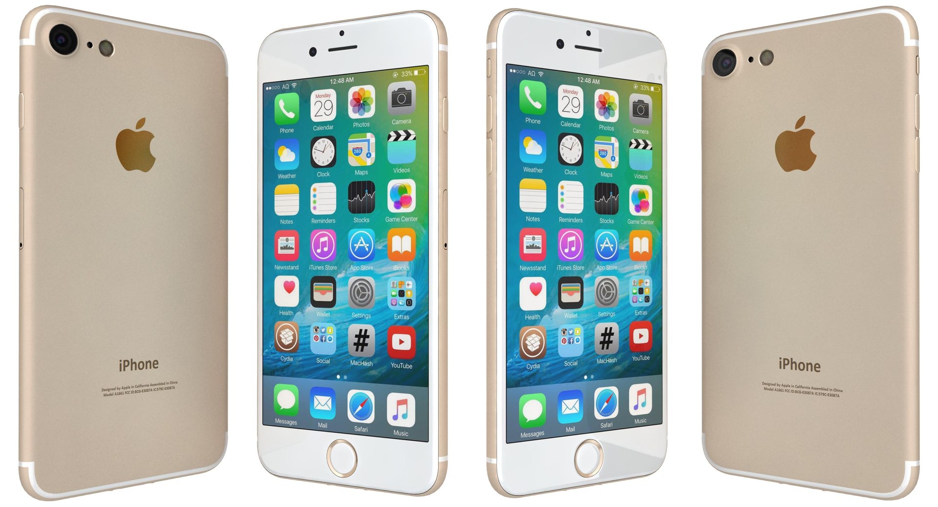 3d apple iphone 7 colors model