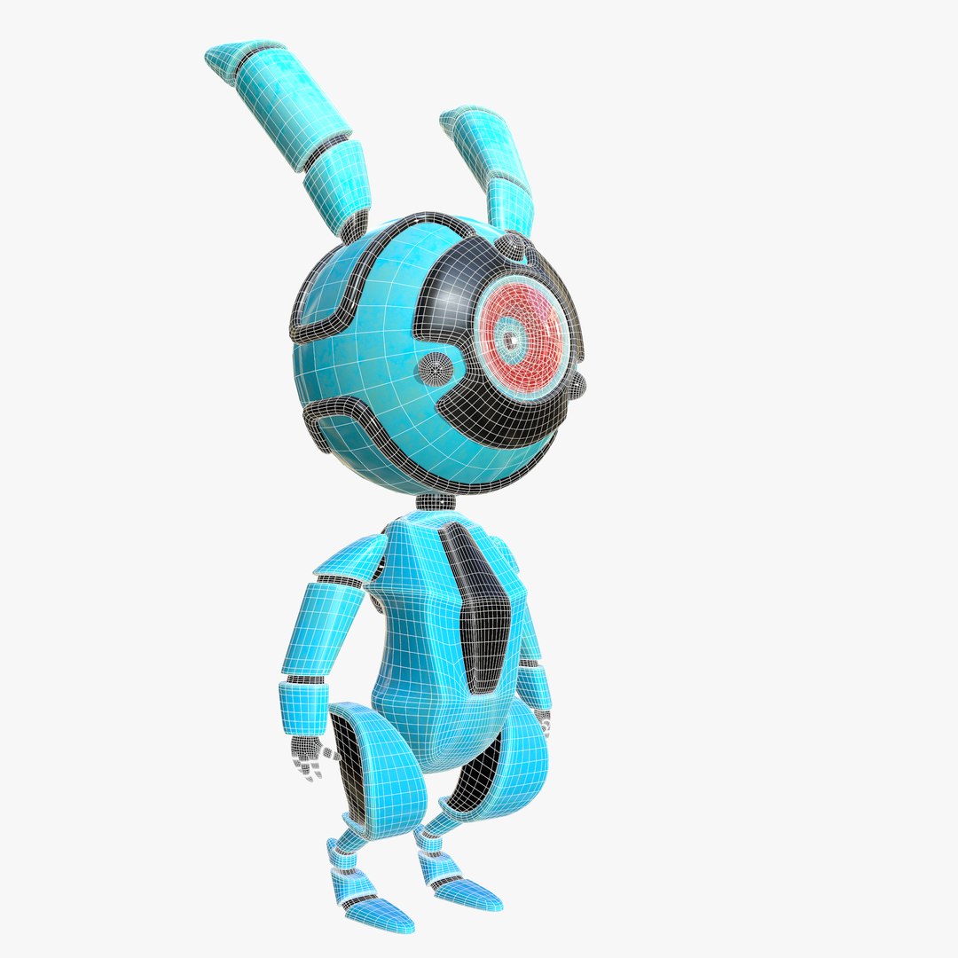 robot rabbit 3d max