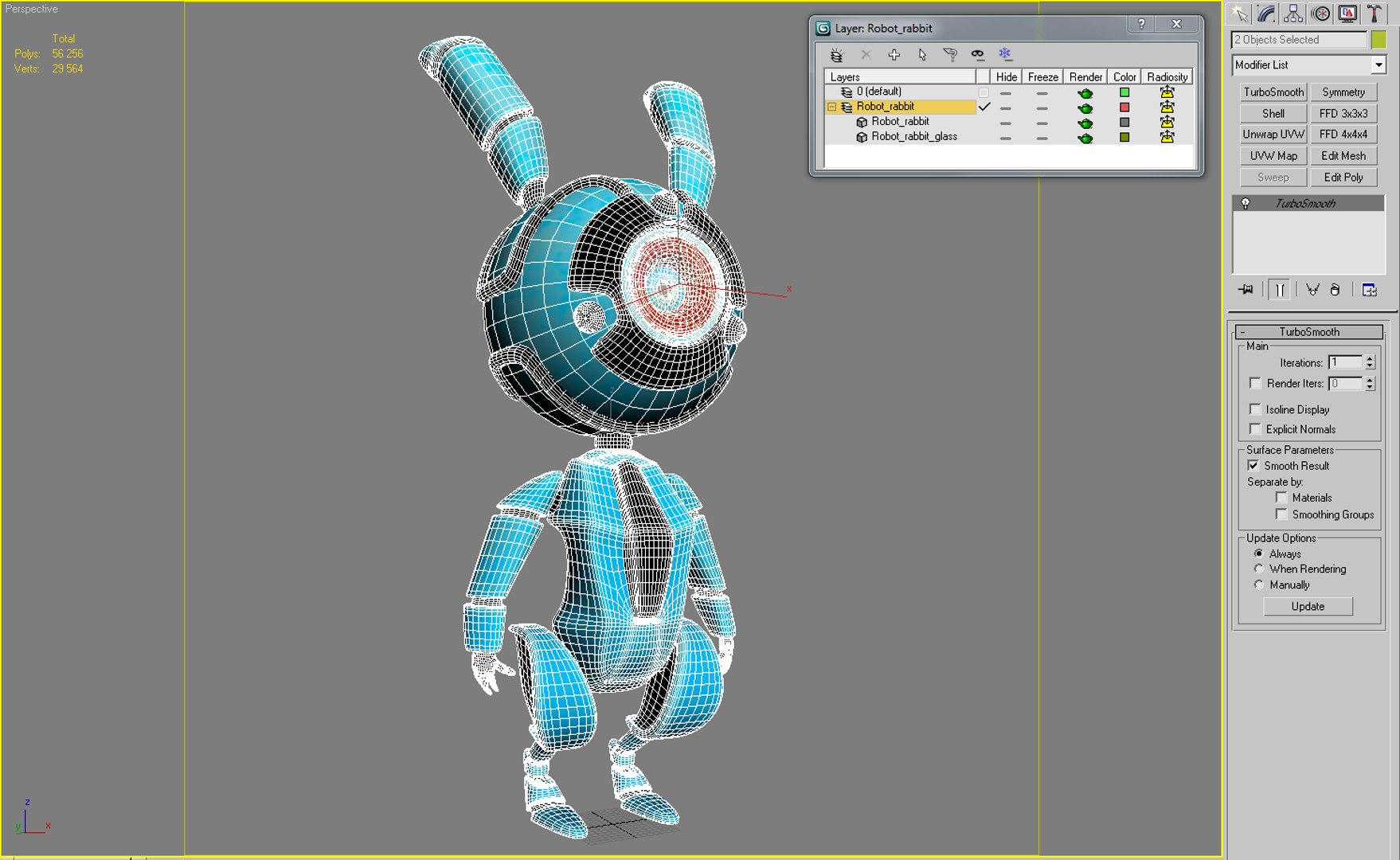 robot rabbit 3d max