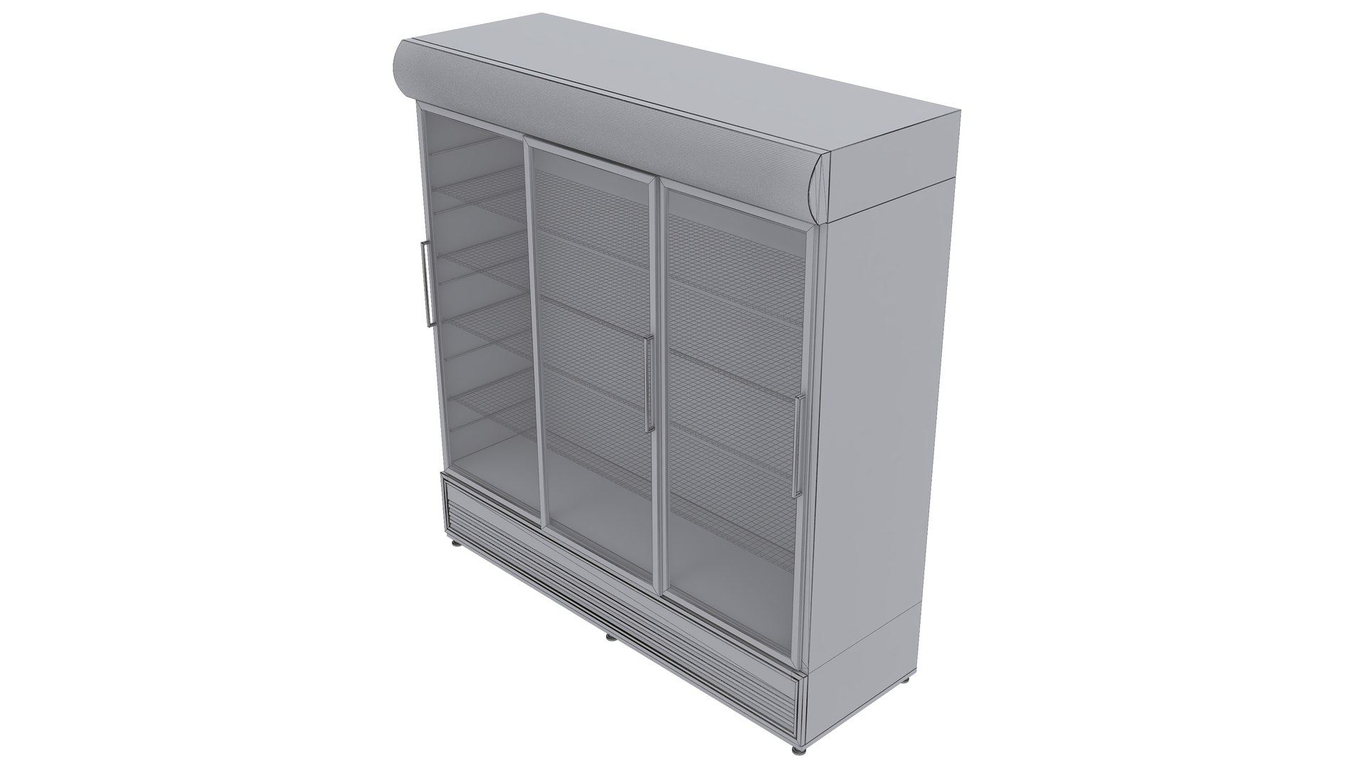 3D Model 3 Door Upright Display Cooler - TurboSquid 2223528