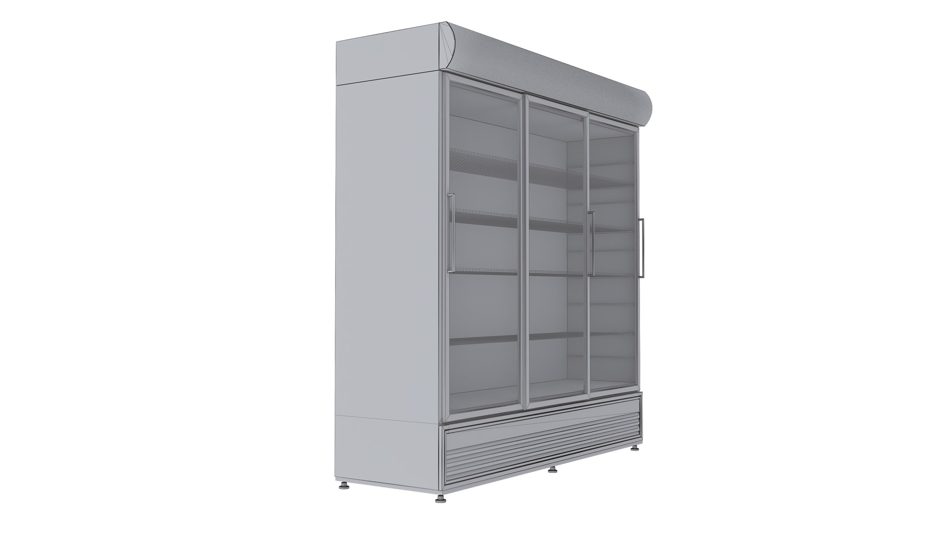 3D Model 3 Door Upright Display Cooler - TurboSquid 2223528
